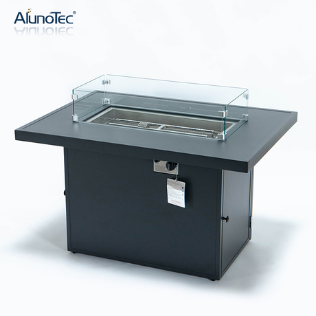 Outdoor Auto-Ignition Fire Table Propane Gas Fire Pit Table 55000 BTU ...