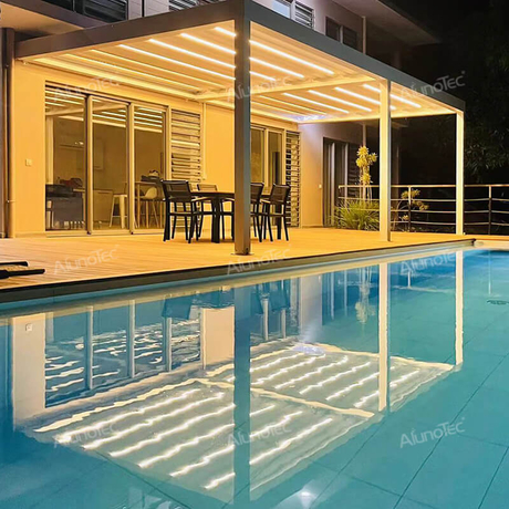 An Automatic Roof House - Aluminum Pergola-AlunoTec