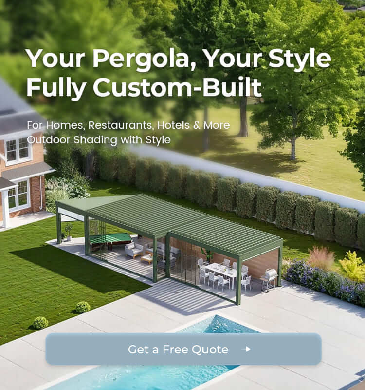 Custom Aluminum Pergola Pergola Kit Outdoor Shade Solutions