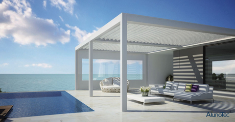 Rotate opening and closing pergola for your courtyard - Aluminum ...
